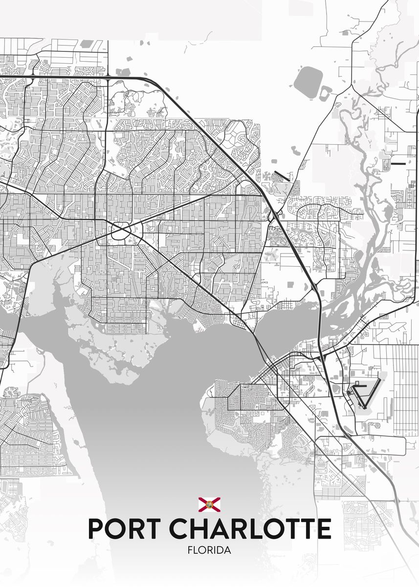 'Port Charlotte FL' Poster, picture, metal print, paint by IMR Designs ...