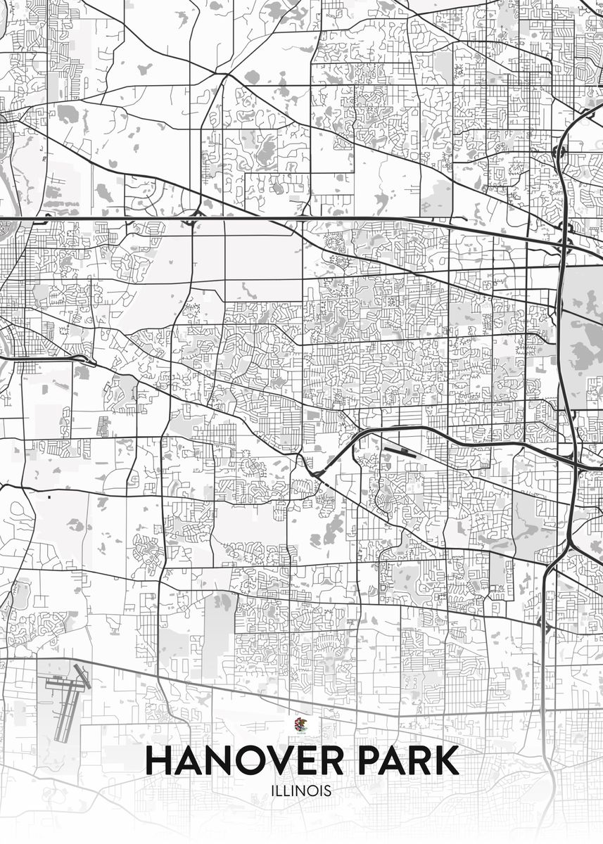 'Hanover Park IL' Poster, picture, metal print, paint by IMR Designs ...