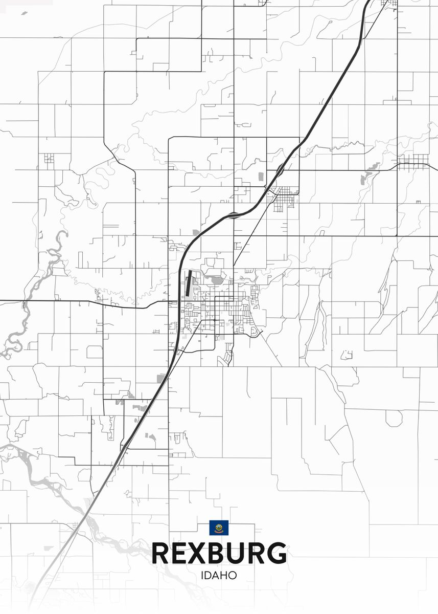 'Rexburg ID' Poster, picture, metal print, paint by IMR Designs | Displate