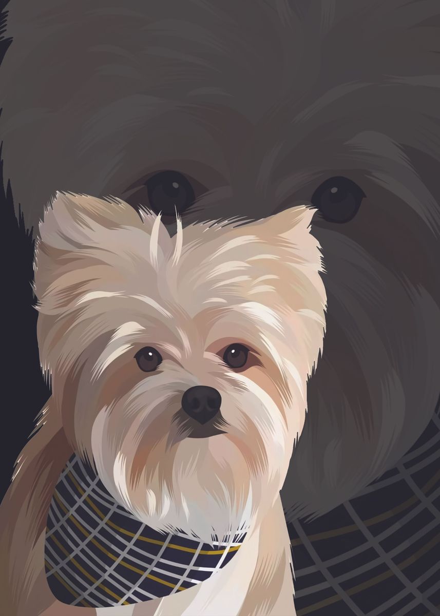 'The Dog' Poster, picture, metal print, paint by Silkymilky | Displate