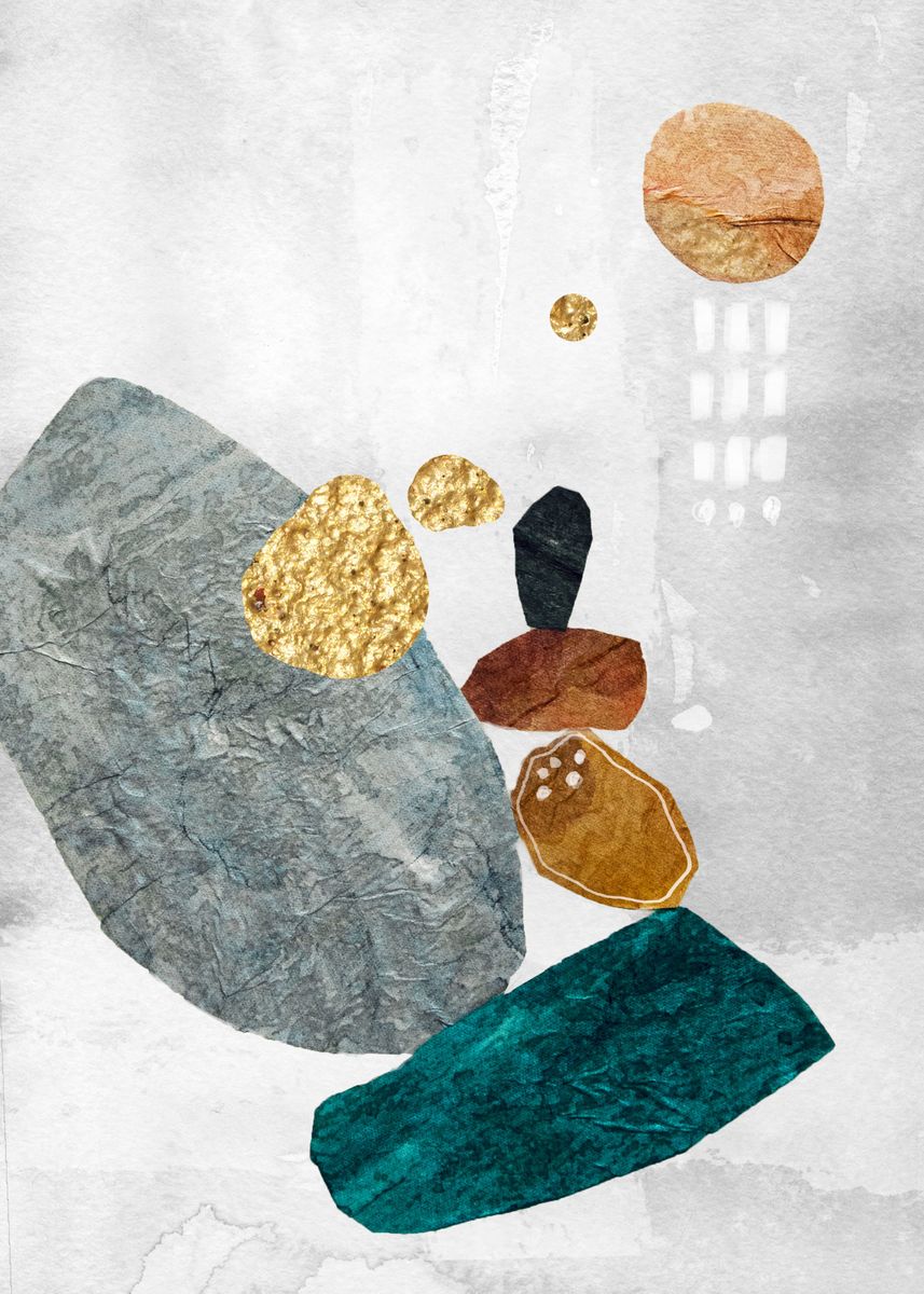 'Abstract Stones' Poster, picture, metal print, paint by J.Lu | Displate