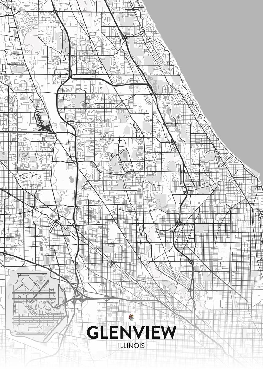 'Glenview IL' Poster by IMR Designs | Displate