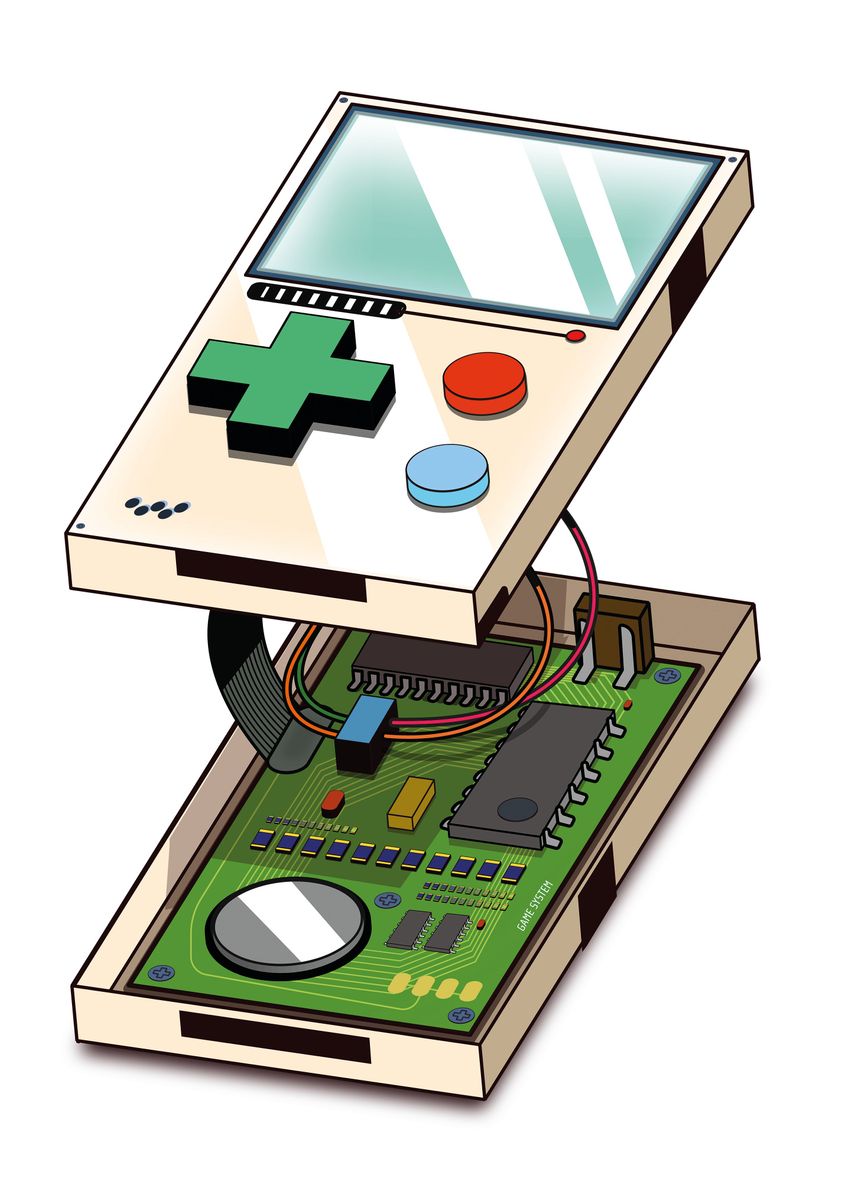 'Exploded Console' Poster, picture, metal print, paint by David Green ...