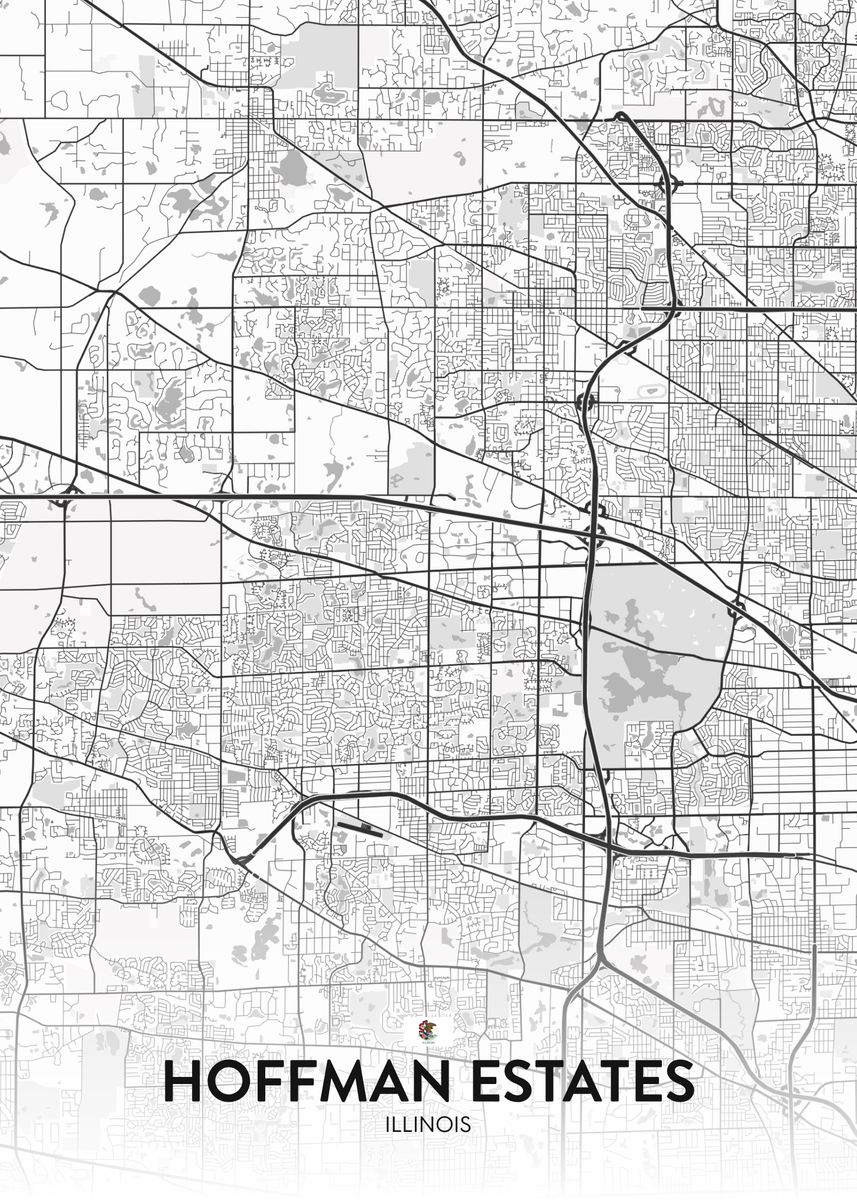'Hoffman Estates IL' Poster by IMR Designs | Displate