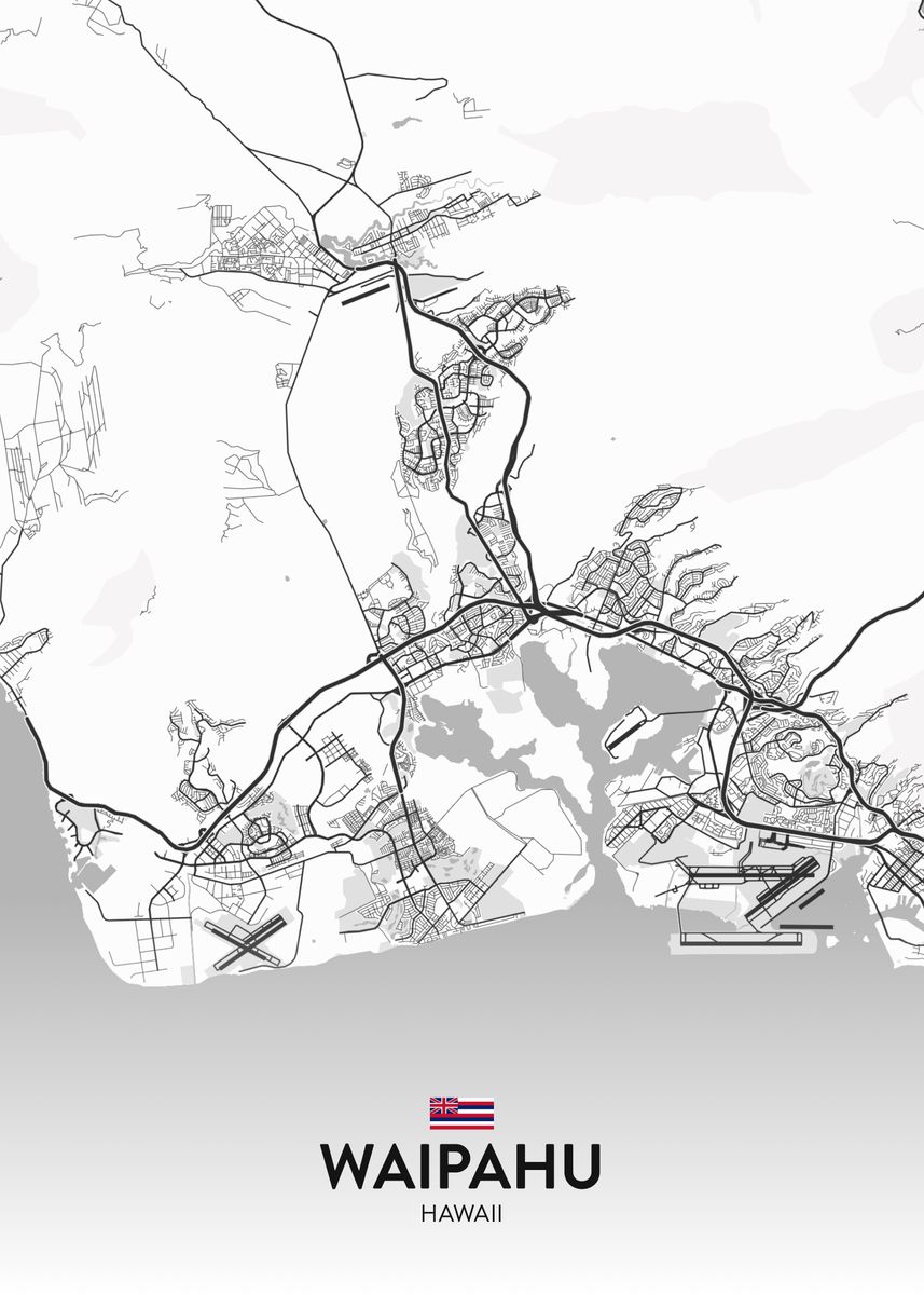 'Waipahu HI' Poster, picture, metal print, paint by IMR Designs | Displate