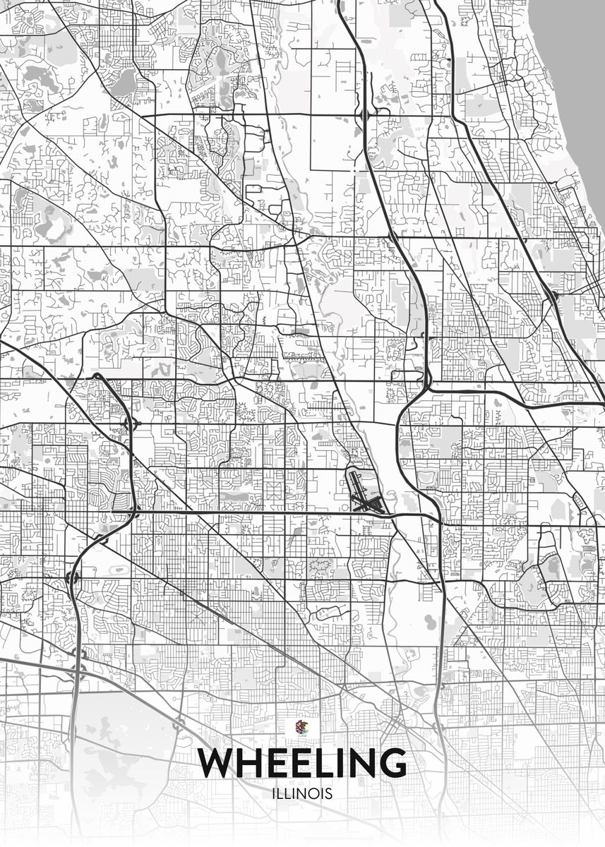 'Wheeling IL' Poster, picture, metal print, paint by IMR Designs | Displate