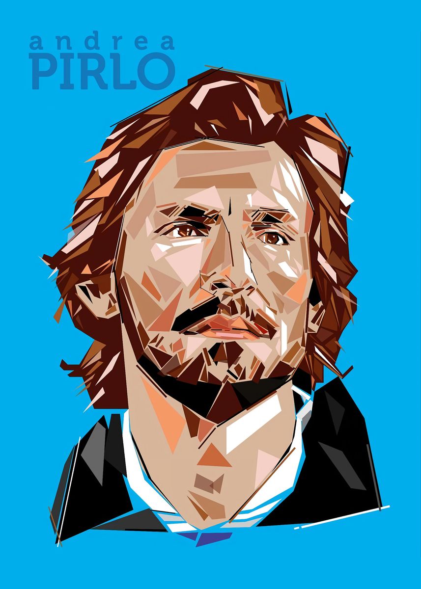 'andrea pirlo the legend' Poster, picture, metal print, paint by YORHED ...