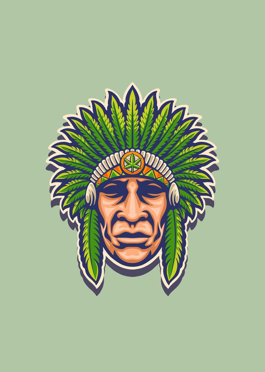 'Cannabis' Poster, picture, metal print, paint by Anime Monday | Displate