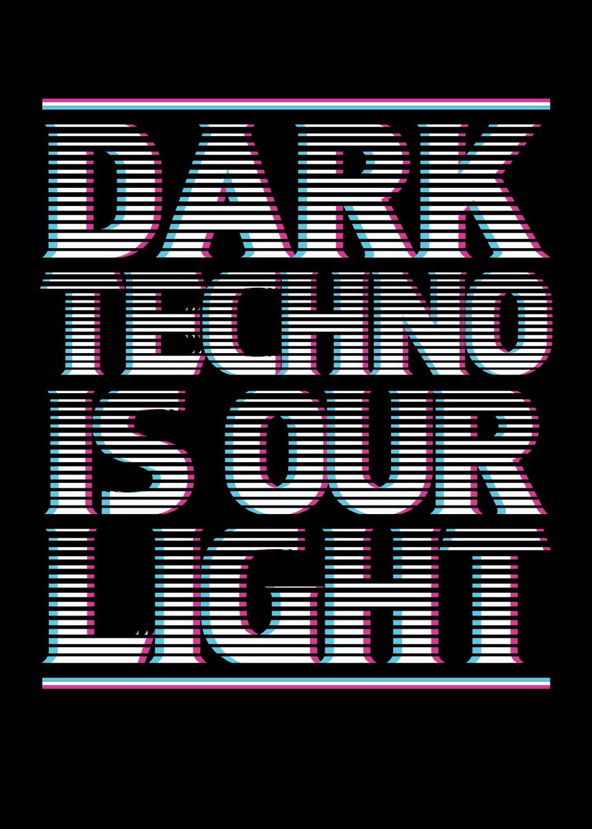 'Dark Techno Gift Idea' Poster, picture, metal print, paint by TW ...