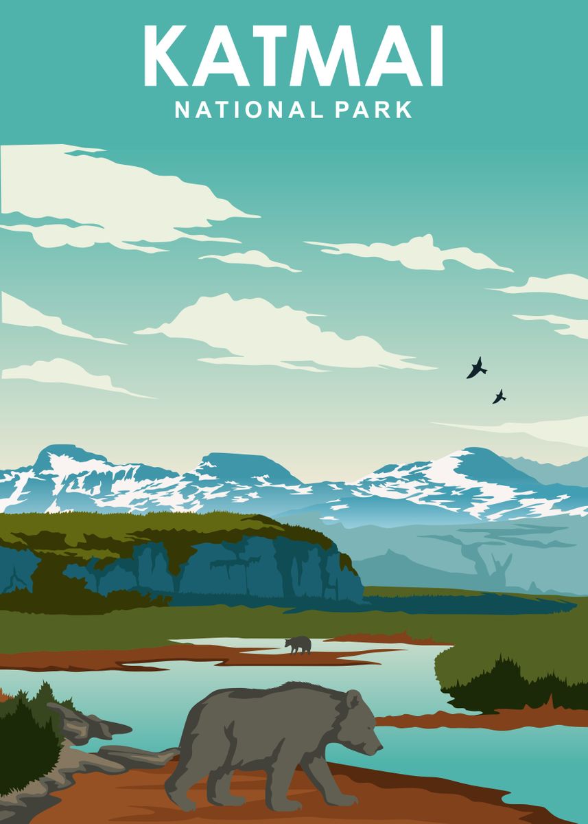 'Katmai National Park print' Poster by Jorn | Displate