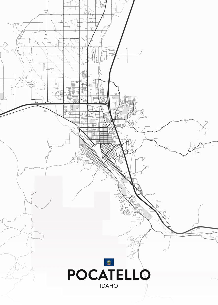 'Pocatello ID' Poster, picture, metal print, paint by IMR Designs ...