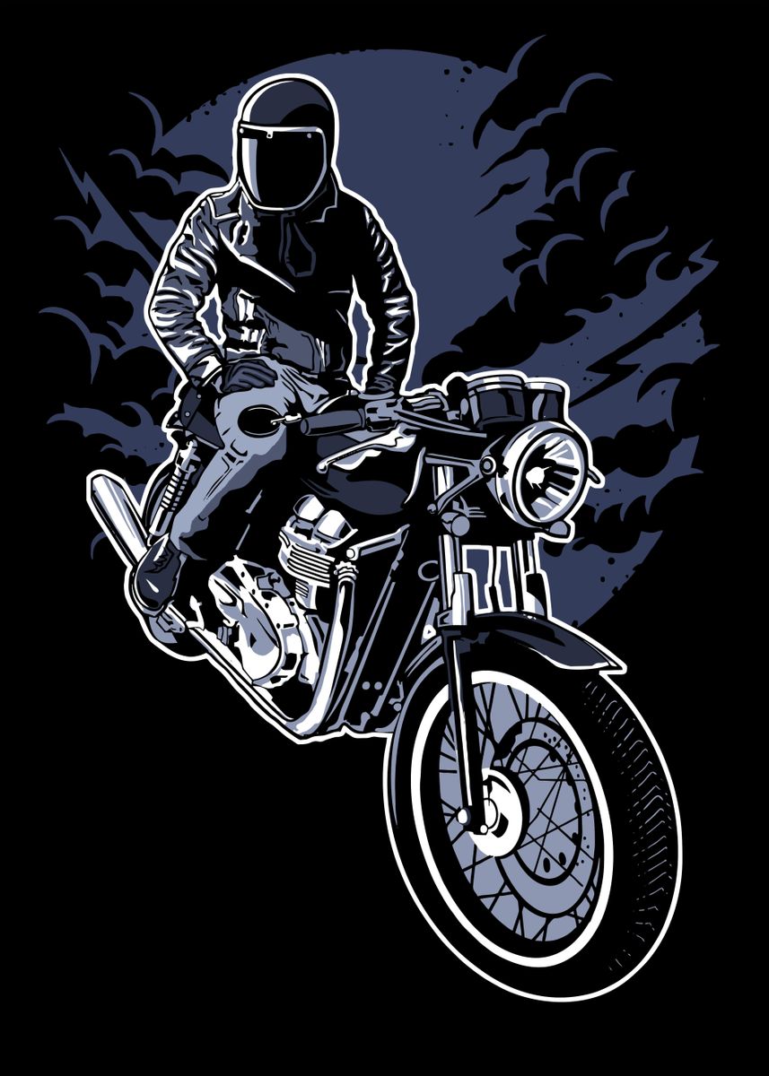 'Night Rider' Poster by thetshirtshop2020 | Displate
