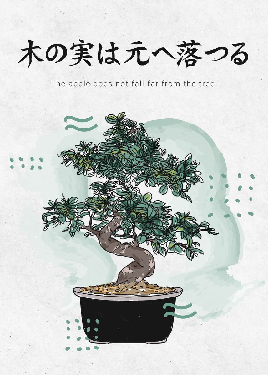 'Japanese bonsai artwork' Poster, picture, metal print, paint by ...