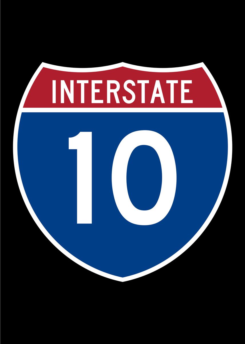 'INTERSTATE 10 USA' Poster by Atomic Chinook | Displate