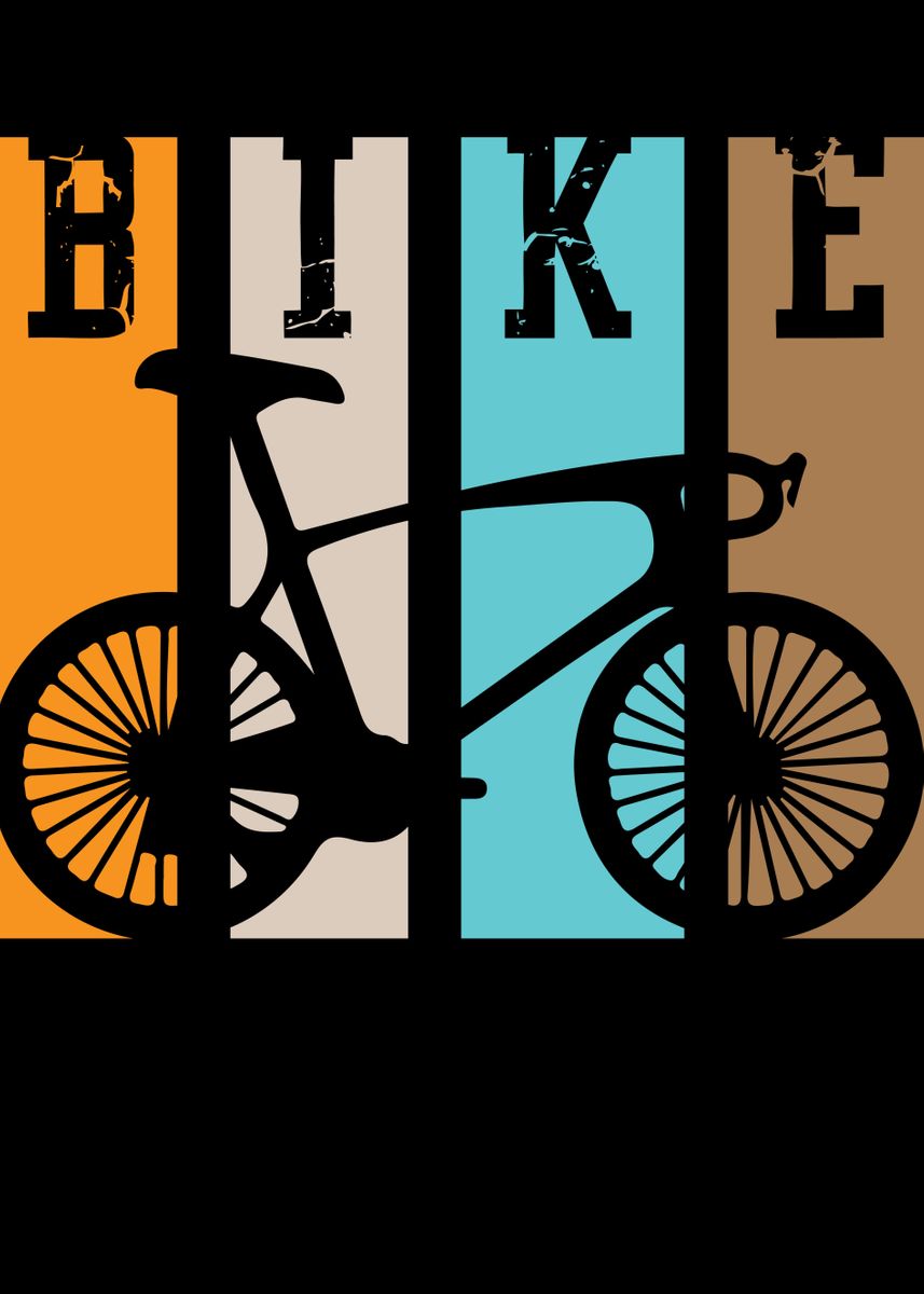 'Road Biker Riding On A' Poster, picture, metal print, paint by Roland ...