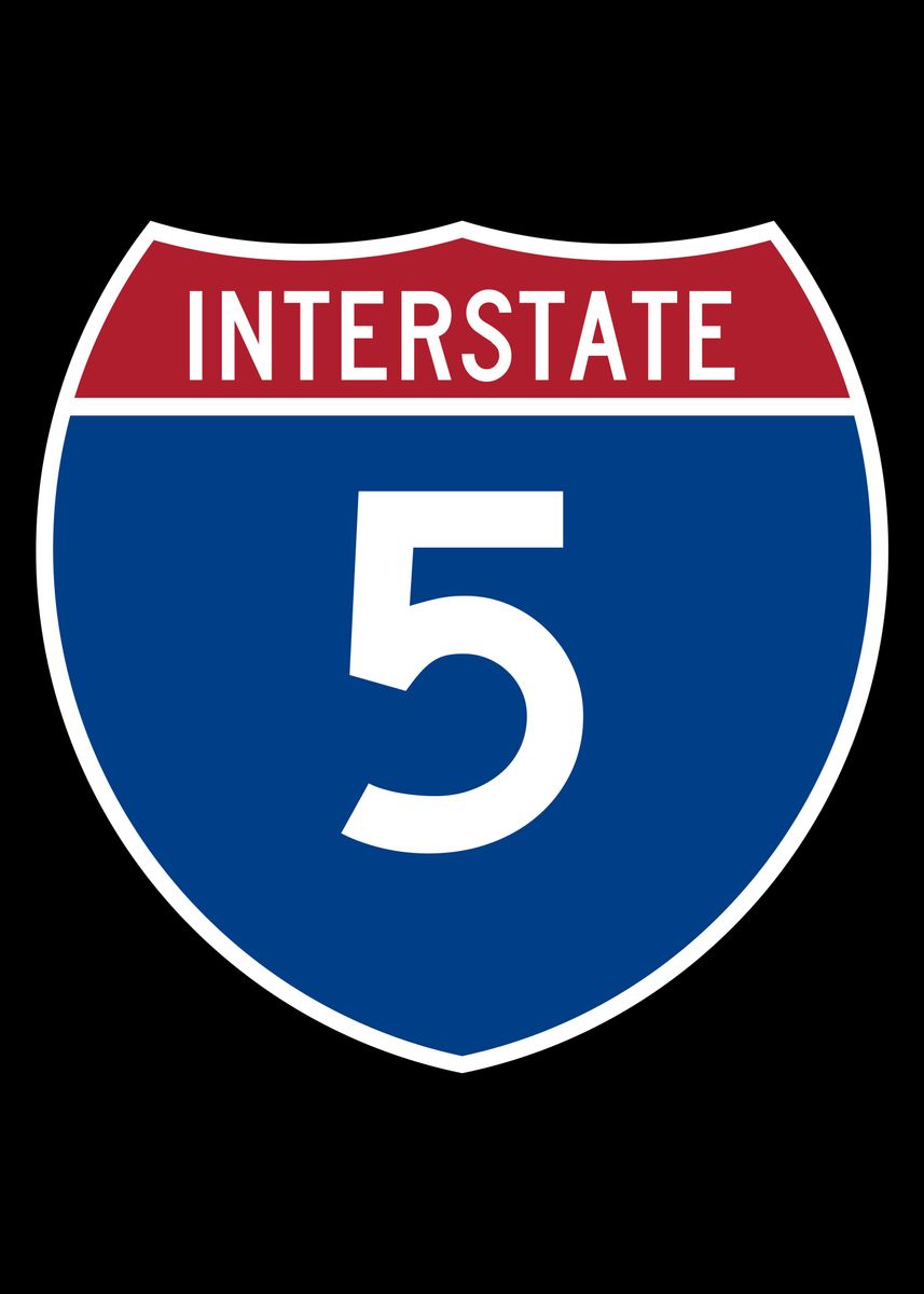 'INTERSTATE 5 USA' Poster by Atomic Chinook | Displate