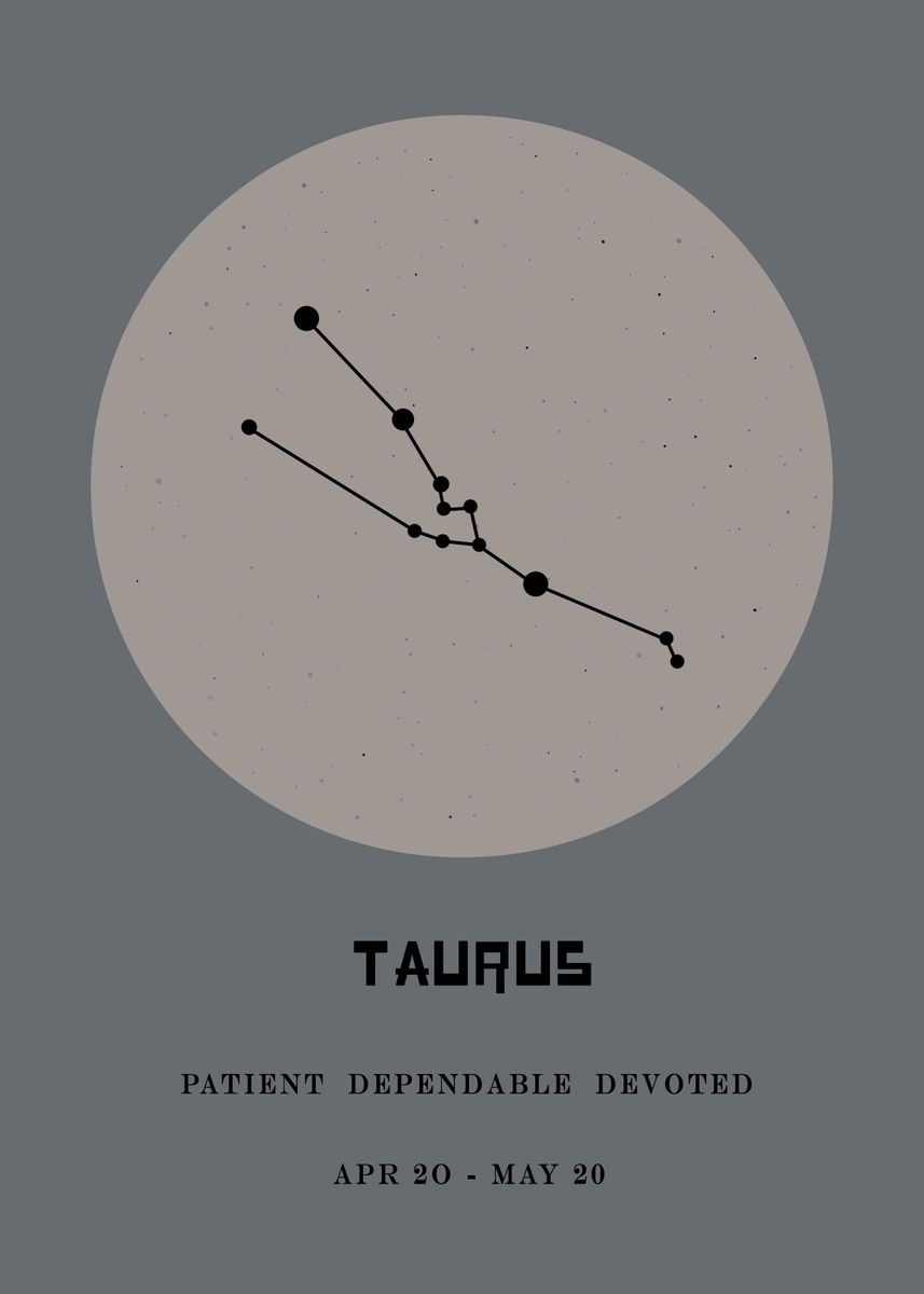 'TAURUS' Poster, picture, metal print, paint by warmday | Displate