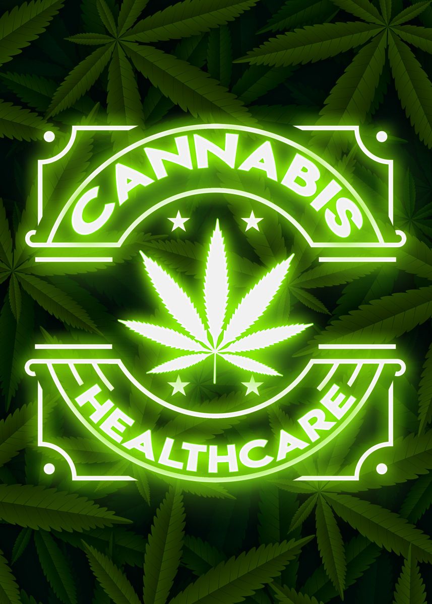 'Cannabis Weed Marihuana' Poster, picture, metal print, paint by Eye ...
