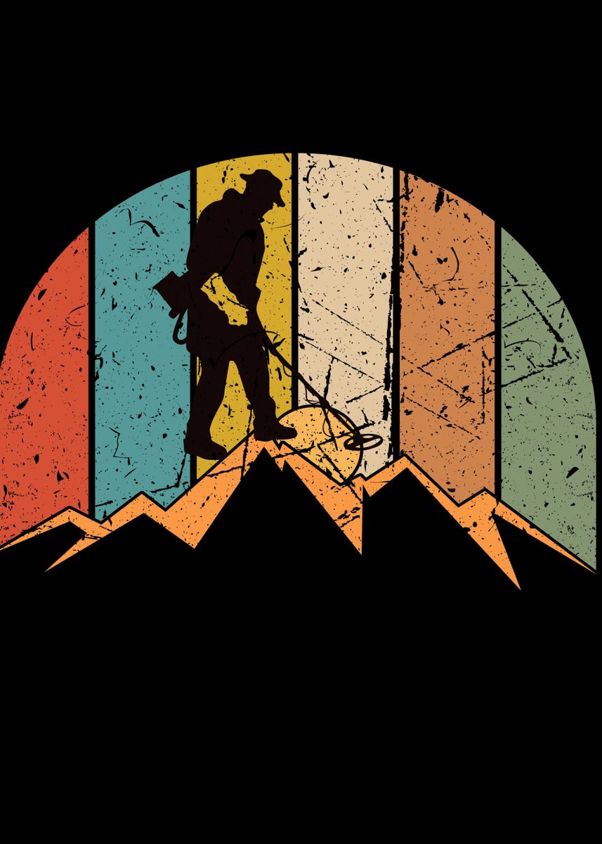 'Metal Detecting' Poster, picture, metal print, paint by Shiva121 ...