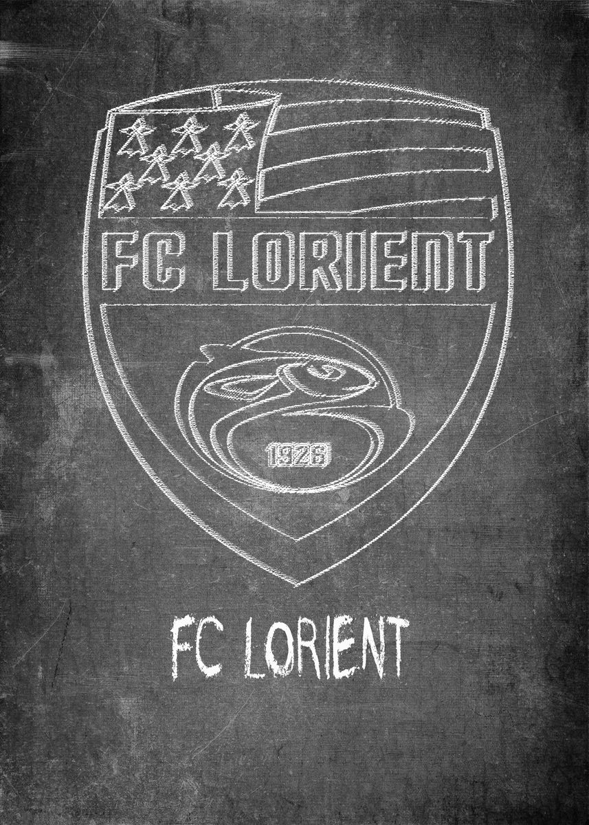 'FC Lorient' Poster, picture, metal print, paint by AD art | Displate