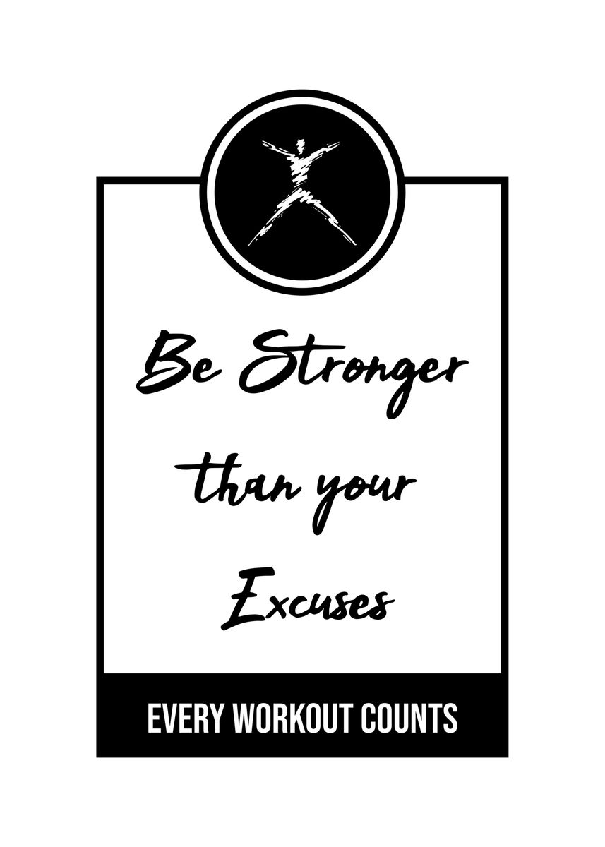 'Gym Workout Funny Wall Art' Poster, picture, metal print, paint by ...