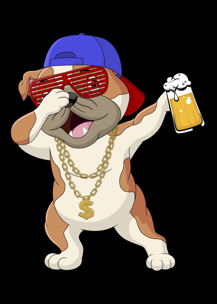 'Dog Dub' Poster, picture, metal print, paint by John DonJoe | Displate