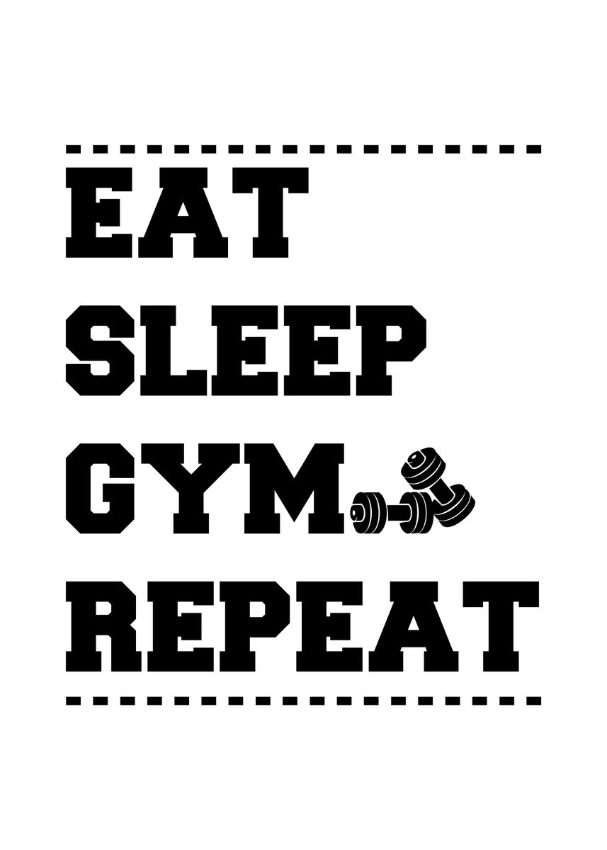 'Gym Workout Funny Wall Art' Poster, picture, metal print, paint by ...
