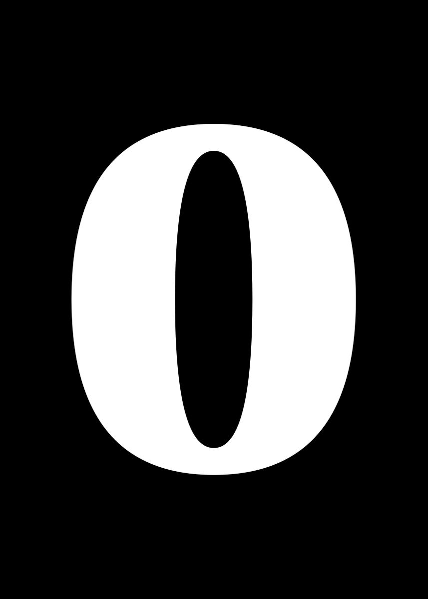 'Number 0' Poster, picture, metal print, paint by Leviosa Workshop ...