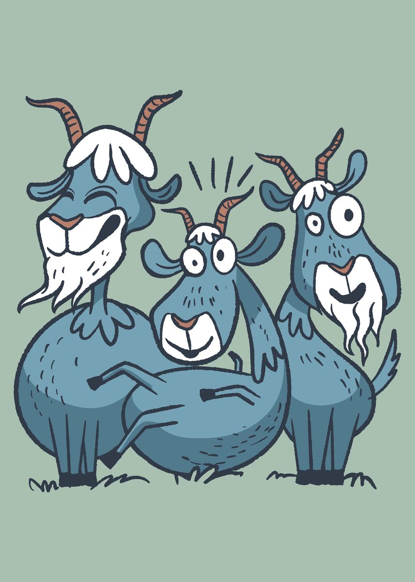 'CRAZY GOATS' Poster by Kill2Kill | Displate