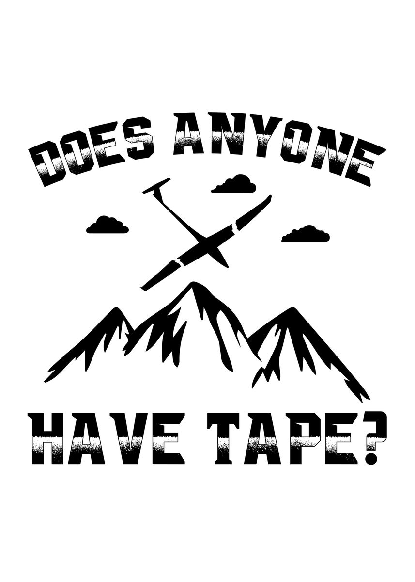 'Funny Glider Tape Gifts' Poster, picture, metal print, paint by TW ...