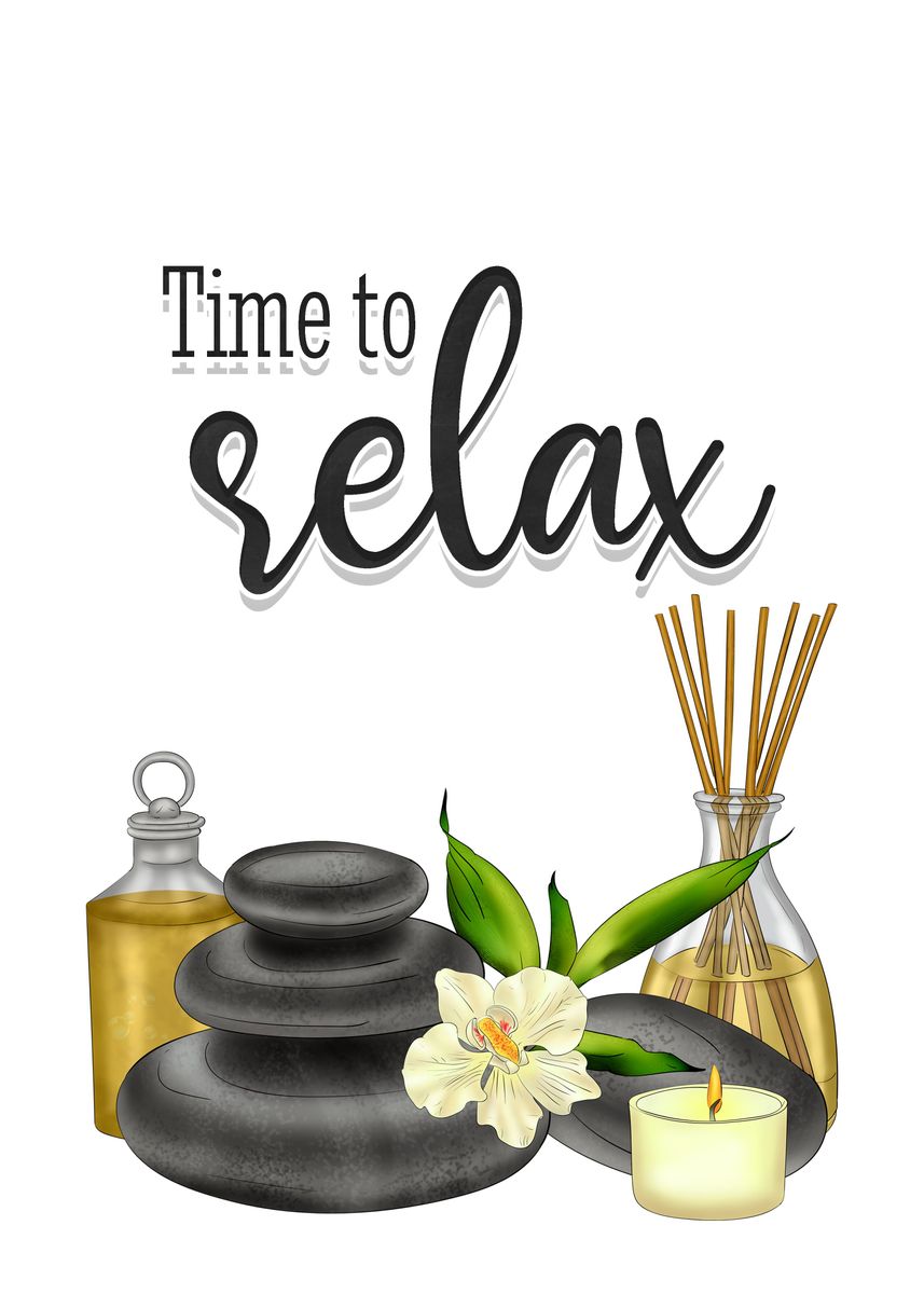 'Time to relax' Poster, picture, metal print, paint by Juliana RW ...