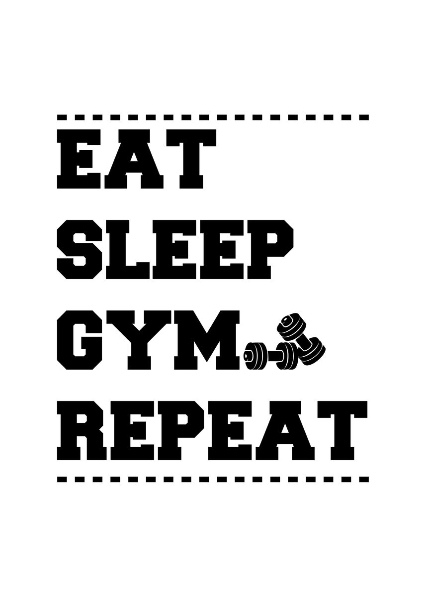 'Gym Workout Funny Wall Art' Poster by Decoratier Qwerdenker | Displate