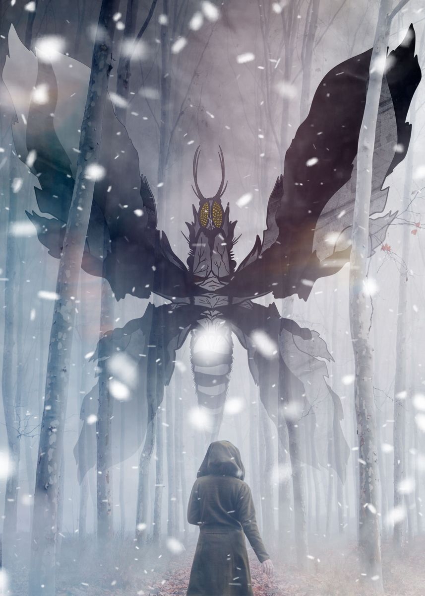 'The Moth Queen' Poster, picture, metal print, paint by Aaki | Displate
