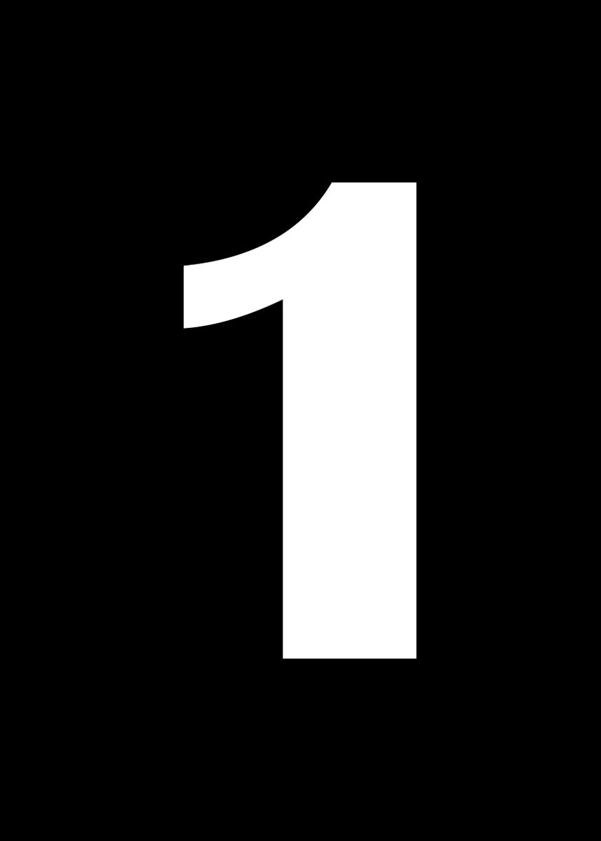 'Number 1' Poster, picture, metal print, paint by Leviosa Workshop ...