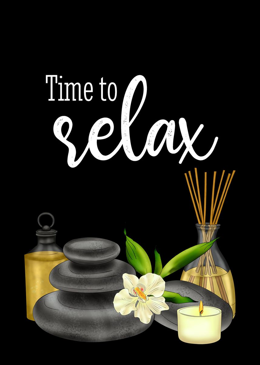 'Time to relax' Poster, picture, metal print, paint by Juliana RW ...