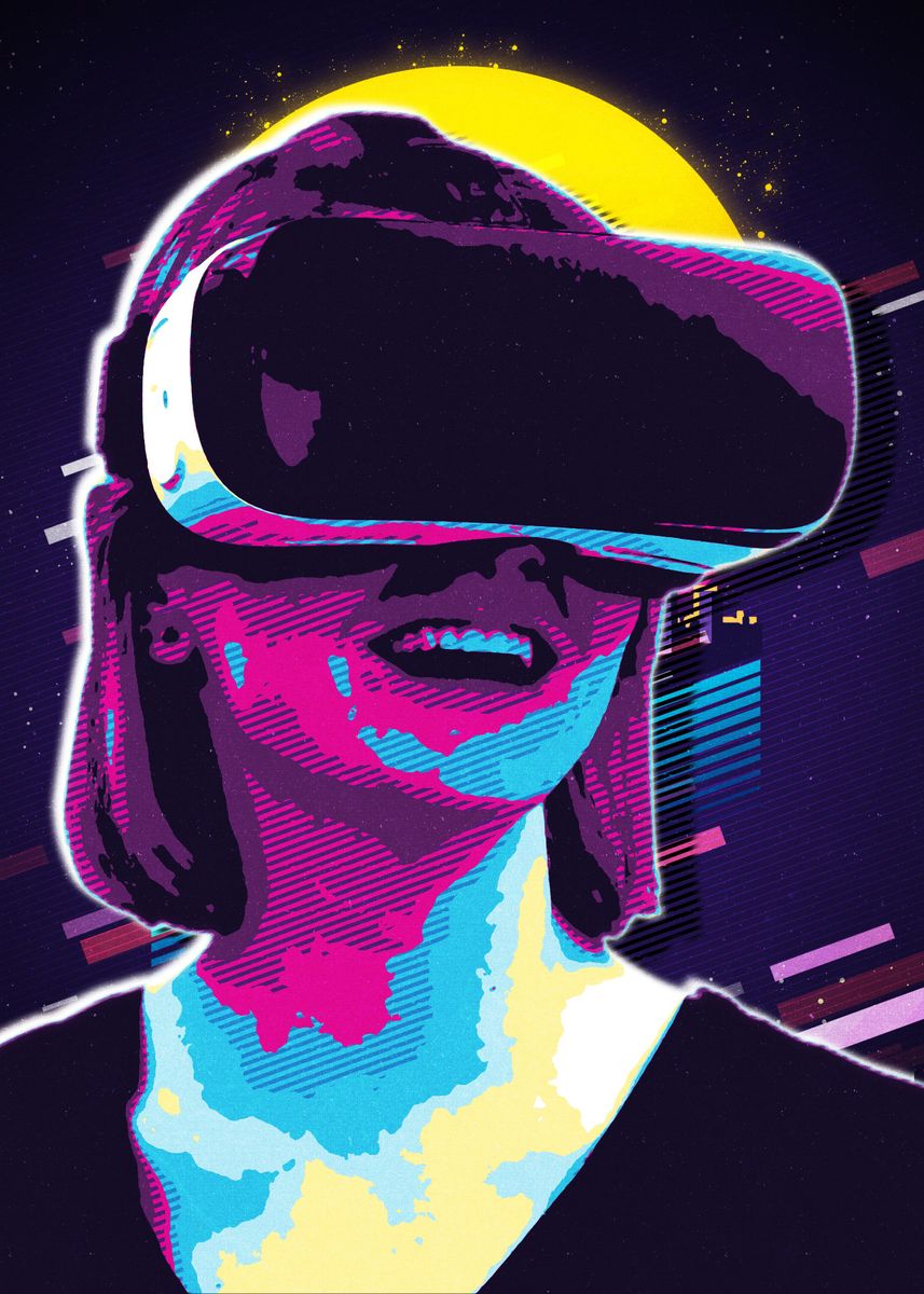 'Virtual Reality' Poster, picture, metal print, paint by Sky Empire ...