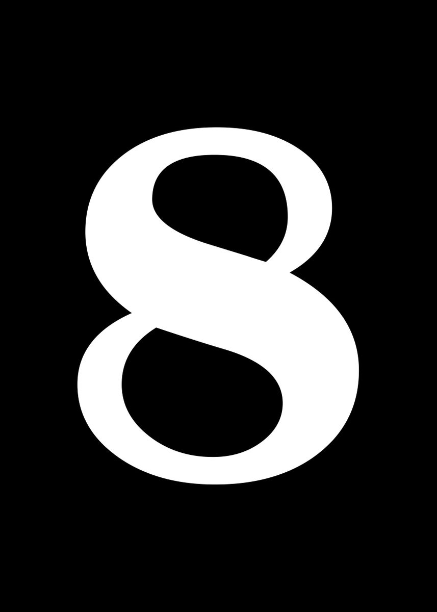 'Number 8' Poster, picture, metal print, paint by Leviosa Workshop ...