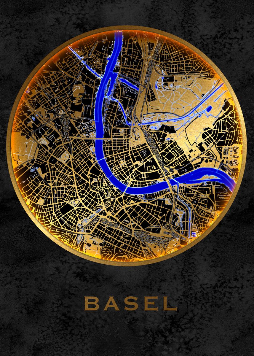 'Basel' Poster, picture, metal print, paint by Petra Rommelfanger ...