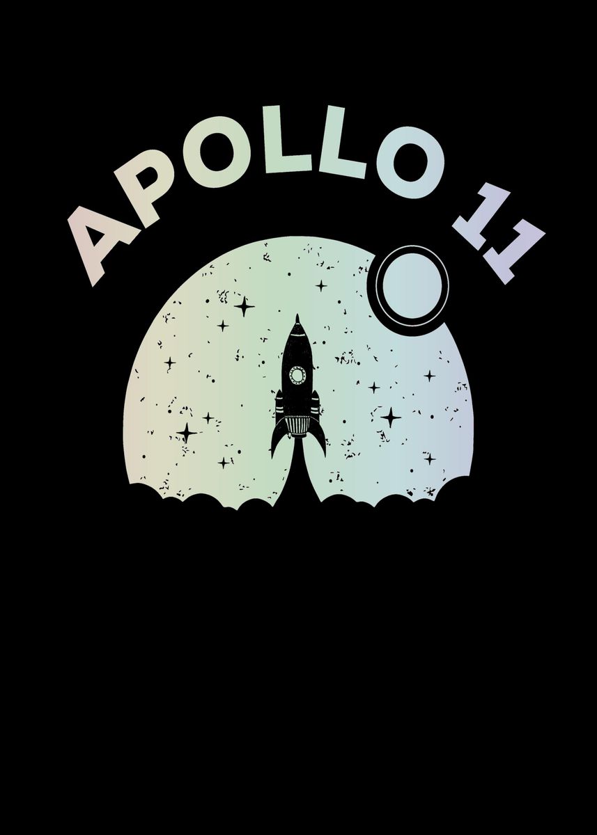 'Apollo 11 1969 rocket' Poster, picture, metal print, paint by ...
