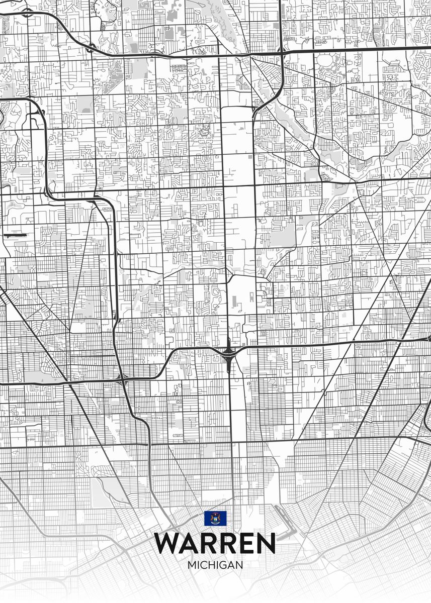 'Warren MI' Poster by IMR Designs | Displate