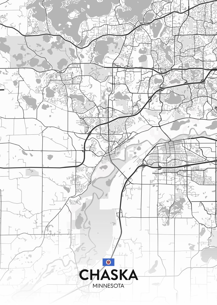 'Chaska MN' Poster, picture, metal print, paint by IMR Designs | Displate