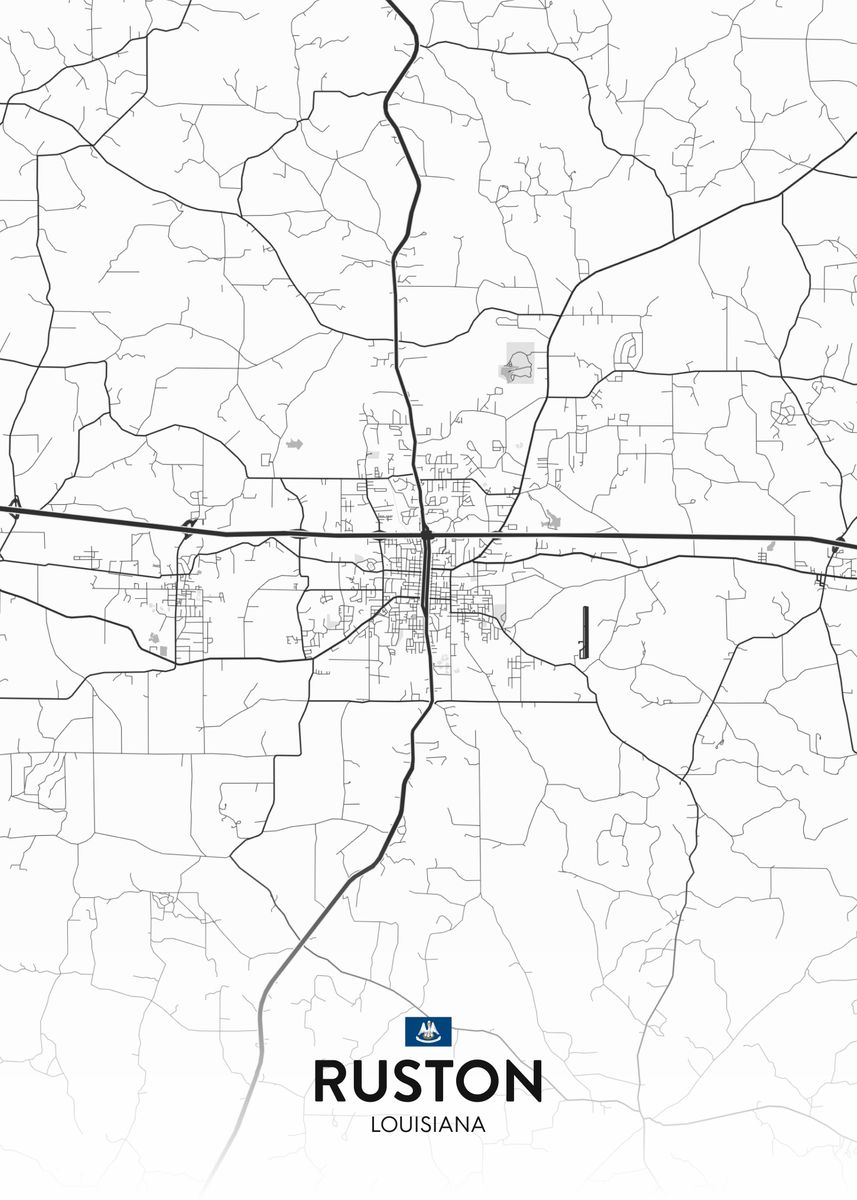 'Ruston LA' Poster, picture, metal print, paint by IMR Designs | Displate