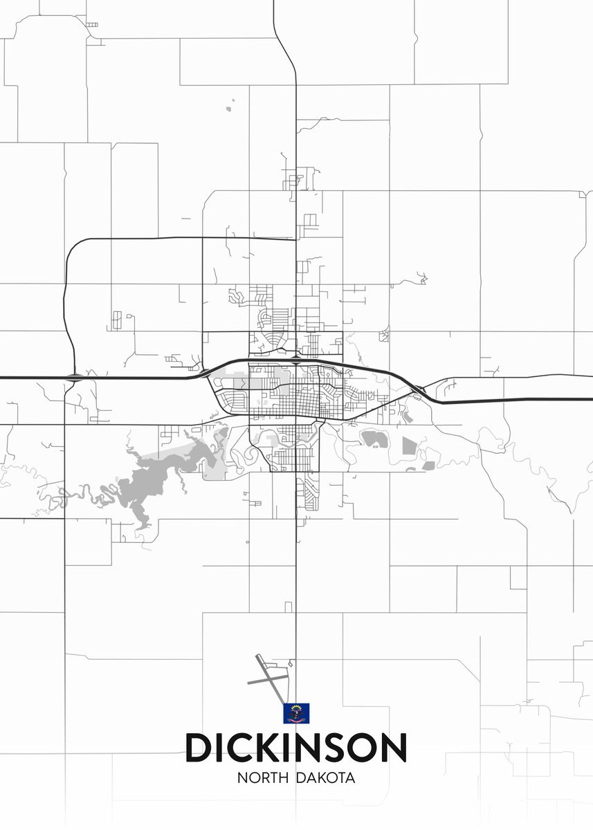 'Dickinson ND' Poster, picture, metal print, paint by IMR Designs ...