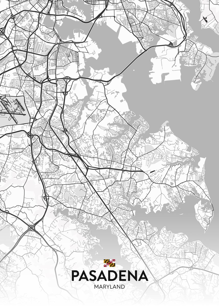 'Pasadena MD' Poster by IMR Designs | Displate