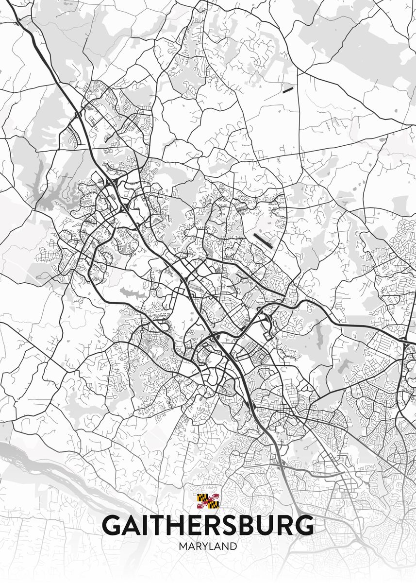 'Gaithersburg MD' Poster, picture, metal print, paint by IMR Designs ...