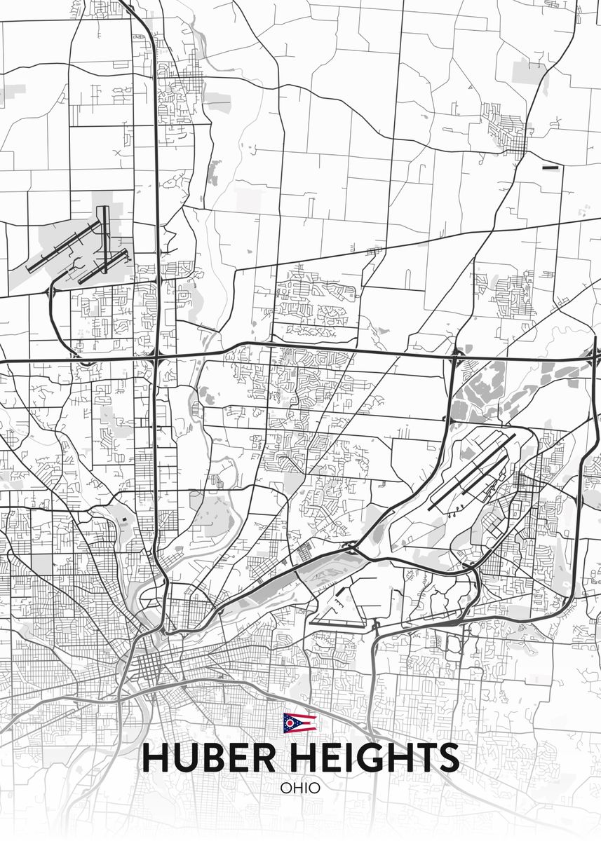 'Huber Heights OH' Poster, picture, metal print, paint by IMR Designs ...