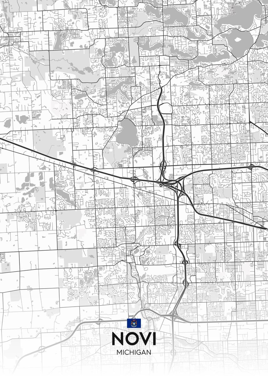 'Novi MI' Poster, picture, metal print, paint by IMR Designs | Displate