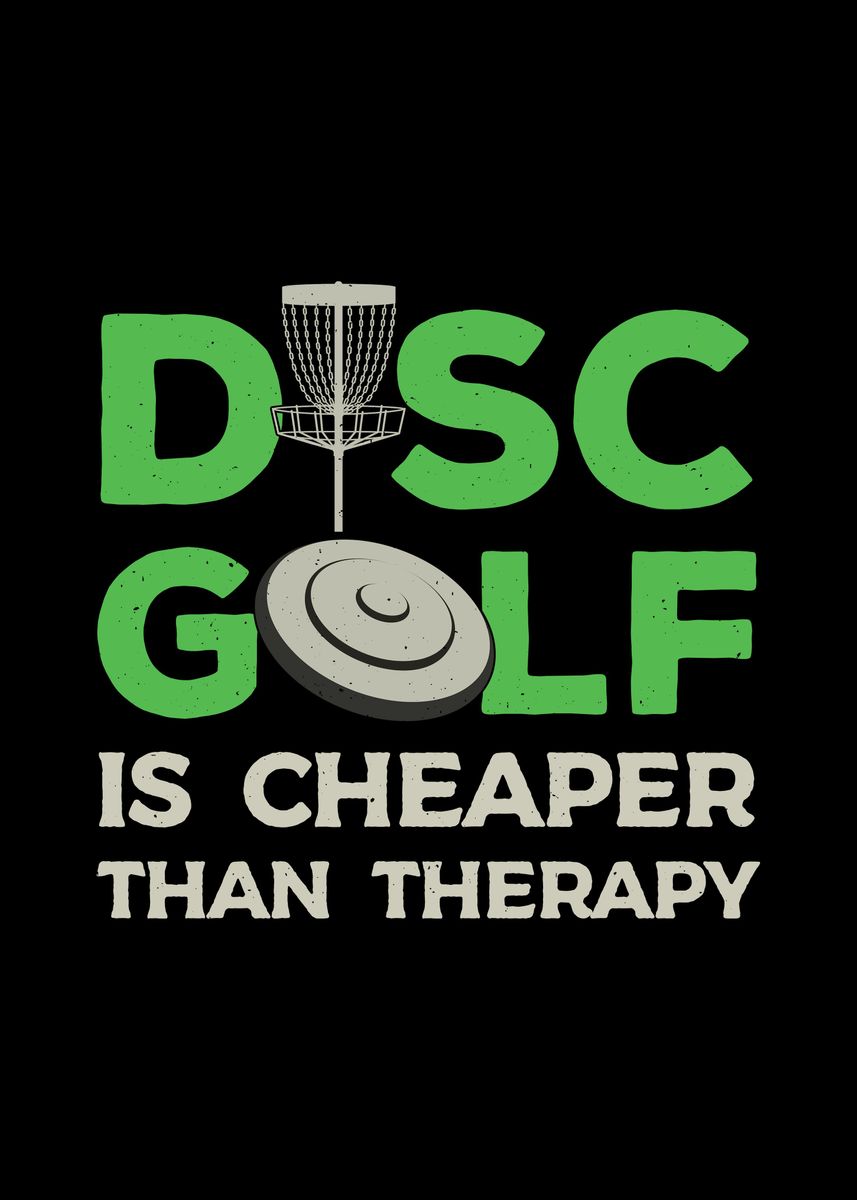 'Funny Disc Golf Quote' Poster, picture, metal print, paint by Visualz ...