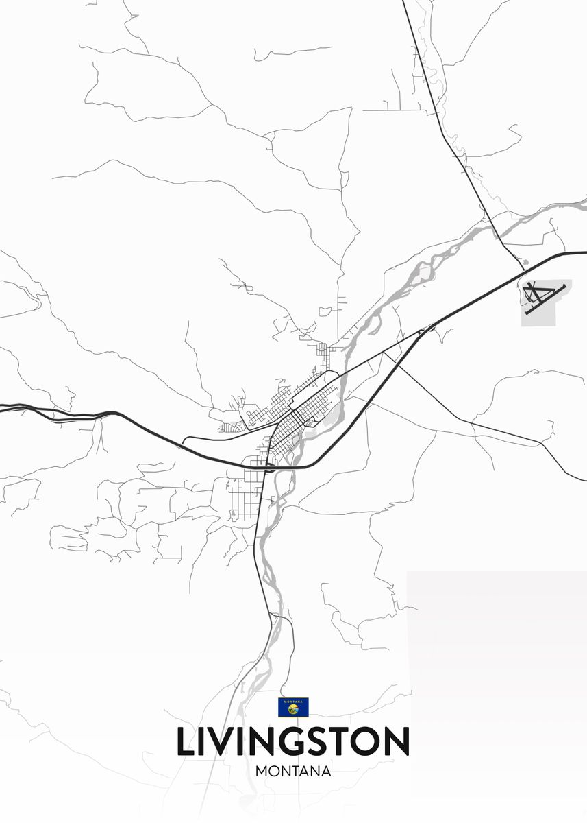 'Livingston MT' Poster, picture, metal print, paint by IMR Designs ...