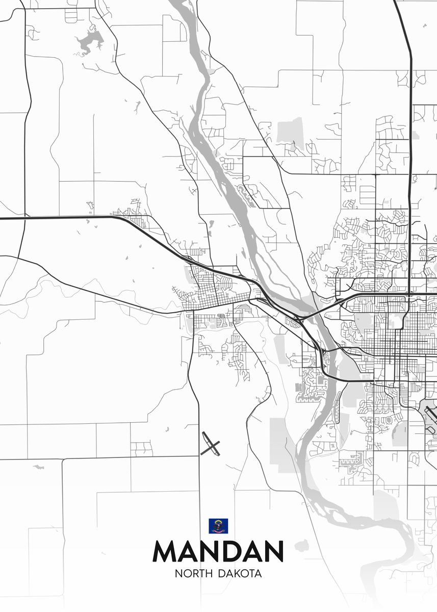 'Mandan ND' Poster by IMR Designs | Displate